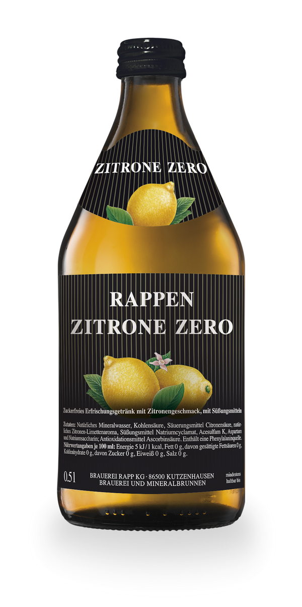 Zitrone ZERO mit Zitronengeschmack, kohlensäurehaltig