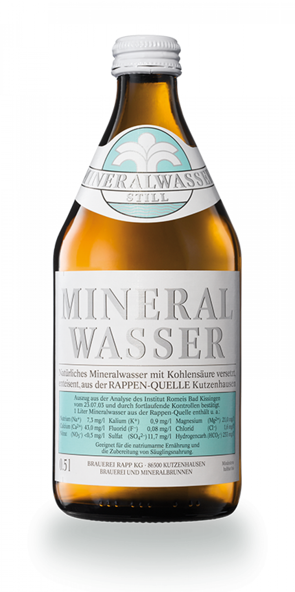 Mineralwasser still mit sehr wenig Kohlensäure